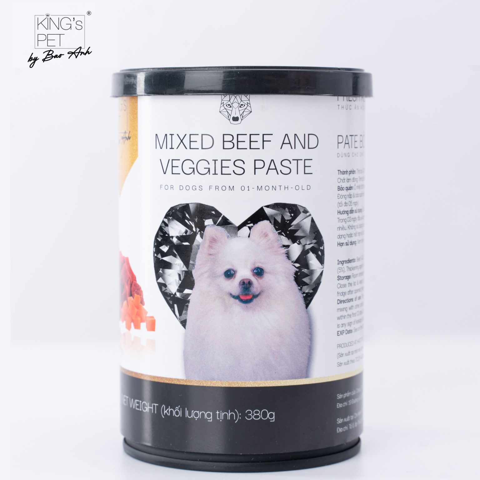 Pate lon Bò rau củ King's Pet by Bao Anh 380g - King's Pet Vietnam